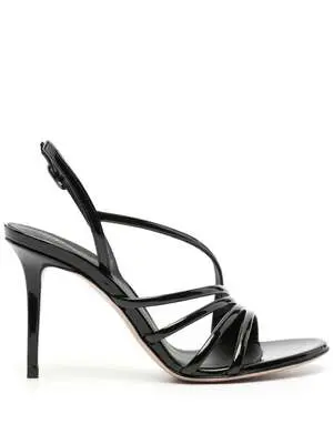 LE SILLA Scarlet 105mm Patent-leather Sandals - Black