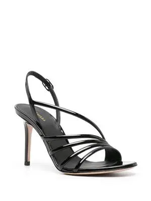 LE SILLA Scarlet 105mm Patent-leather Sandals - Black