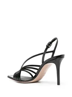 LE SILLA Scarlet 105mm Patent-leather Sandals - Black