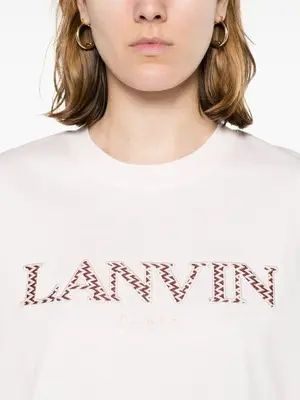 LANVIN Logo-patches Cotton T-shirt