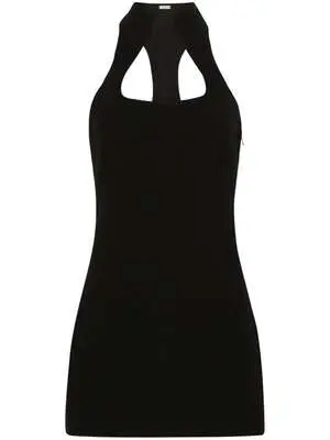 Cult Gaia Mini Akaia High-collar Day Dress - Black