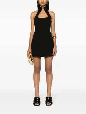 Cult Gaia Mini Akaia High-collar Day Dress - Black