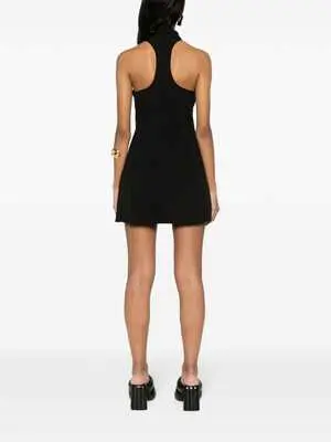 Cult Gaia Mini Akaia High-collar Day Dress - Black