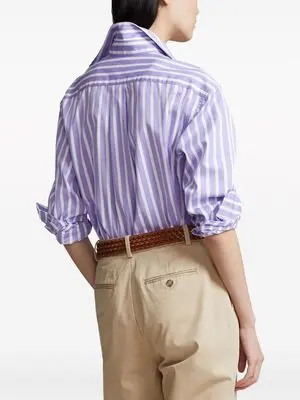 Polo Ralph Lauren Striped Two-tone Cotton Shirt - Purple