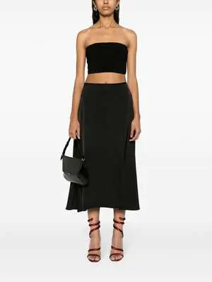 Norma Kamali Strapless Bandeau Top - Black