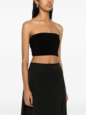Norma Kamali Strapless Bandeau Top - Black