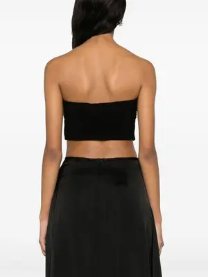 Norma Kamali Strapless Bandeau Top - Black