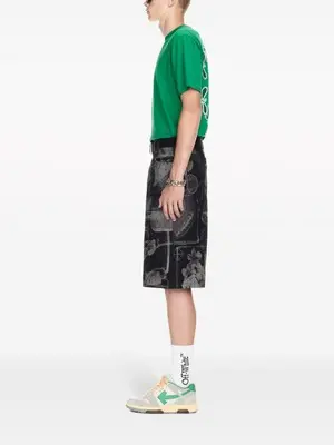 Off-White Bandana Arrow Cotton T-shirt - Green