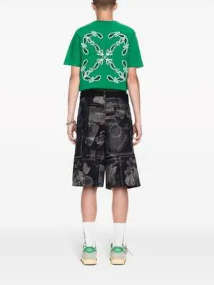 Off-White Bandana Arrow Cotton T-shirt - Green