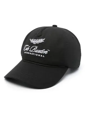COLE BUXTON Logo-embroidered Cotton Cap - Black