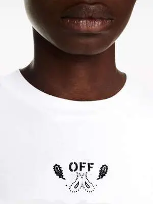 Off-White Arrow-embroidered Cotton T-shirt