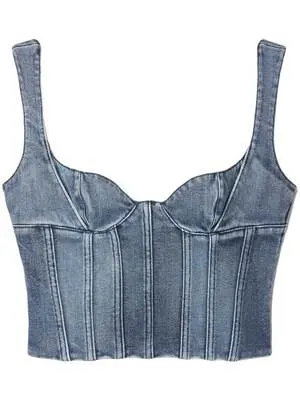 Off-White Bustier Denim Top
