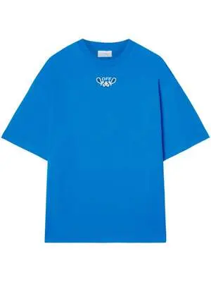 Off-White Arrow Bandana-embroidered Cotton T-shirt