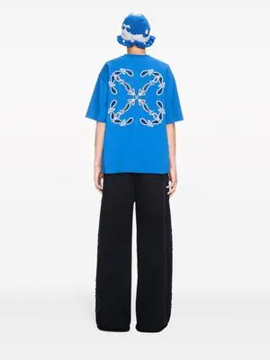 Off-White Arrow Bandana-embroidered Cotton T-shirt