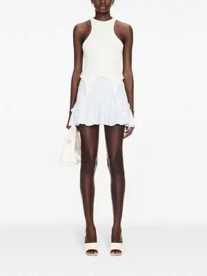 Off-White Racerback Flared Minidress