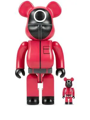 MEDICOM TOY X Squid Game Guard Circle Be@rbrick 100% And 400% Figure Set - Pink