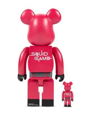 MEDICOM TOY X Squid Game Guard Circle Be@rbrick 100% And 400% Figure Set - Pink
