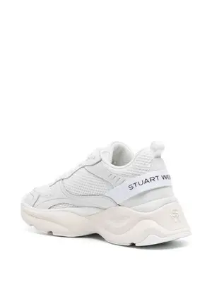 STUART WEITZMAN Logo-patch Mesh Chunky Sneakers - White