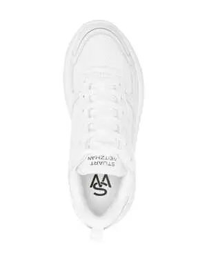 STUART WEITZMAN Logo-patch Mesh Chunky Sneakers - White