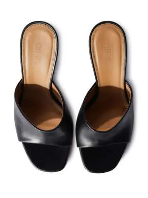 Off-White Jug Leather Wedge-heel Sandals - Black