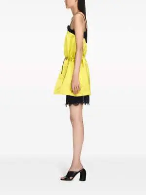 Off-White Lace-trim Duchess Satin Weave Minidress