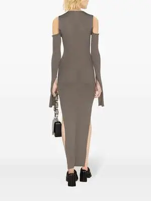 Rick Owens Lido Cape Virgin Wool Maxi Dress - Grey