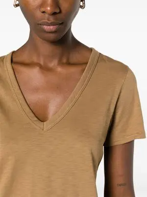 Rag & Bone Slub V-neck T-shirt - Brown