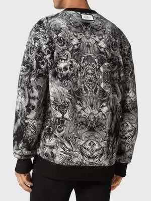 Philipp Plein Tattoo-jacquard Crew-neck Jumper