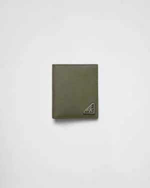 Prada Saffiano Leather Wallet Loden Green