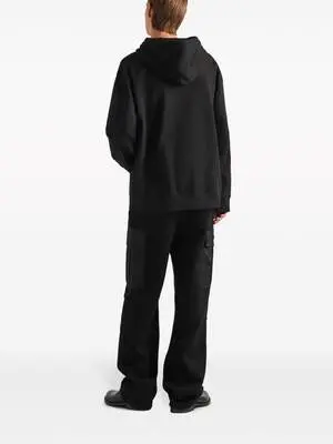 Prada Triangle-logo Fleece Hoodie