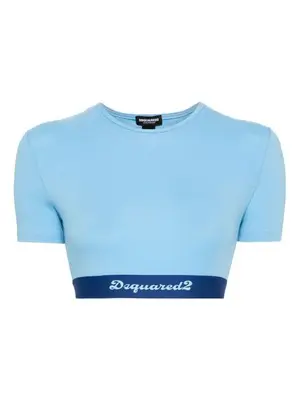 Dsquared2 Logo-waistband Cropped Top
