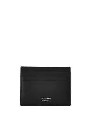 FERRAGAMO Classic Leather Card Holder - Black