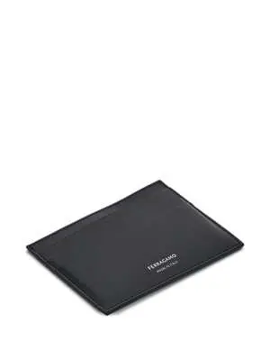 FERRAGAMO Classic Leather Card Holder - Black