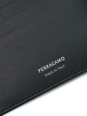 FERRAGAMO Classic Leather Card Holder - Black