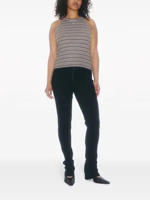 Filippa K Monogram-embroidered Striped Tank Top - Brown