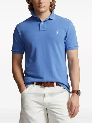 Polo Ralph Lauren Polo Pony-embroidered Piqué Polo Shirt - Blue