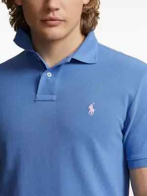 Polo Ralph Lauren Polo Pony-embroidered Piqué Polo Shirt - Blue