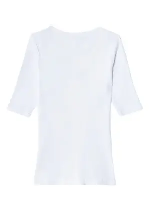 RE/DONE Scoop-neck Cotton T-shirt - White