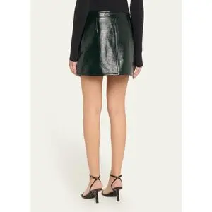 COURREGES Reedition Vinyl Mini Skirt - Black