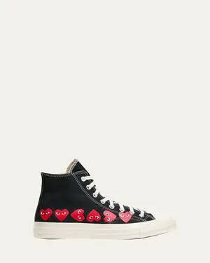 CDG PLAY X Converse Multi Heart Low-top Sneakers - Black