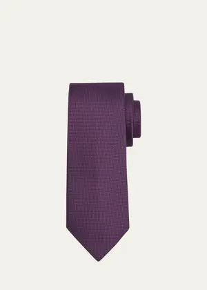 Charvet Charvet Micro-Textured Silk Tie Lavender
