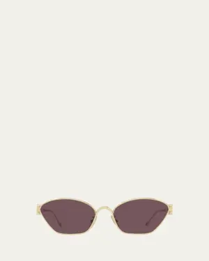 Loewe Anagram Metal Cat-eye Sunglasses - Sengld/viol