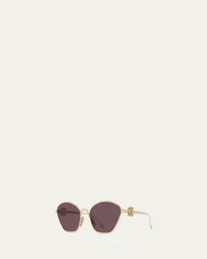 Loewe Anagram Metal Cat-eye Sunglasses - Sengld/viol