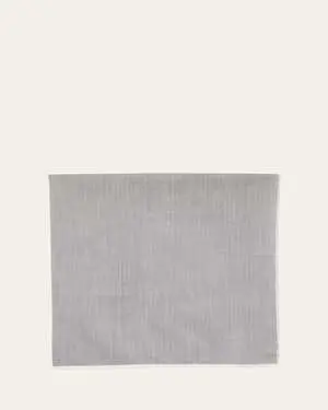 Simonnot Godard Mineral Cotton Pocket Square Grey
