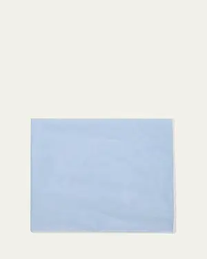 Simonnot Godard Mineral Cotton Pocket Square Light Blue