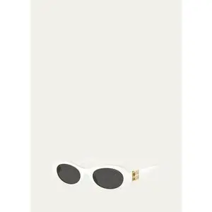 Miu Miu Logo Oval Sunglasses