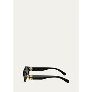 Miu Miu Logo Oval Sunglasses