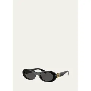 Miu Miu Logo Oval Sunglasses