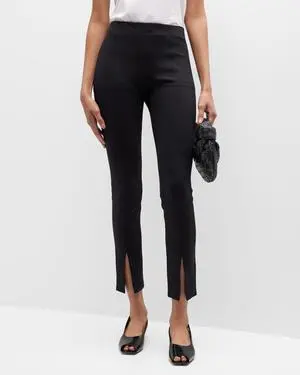 Theory Split-hem Scuba Leggings - Black