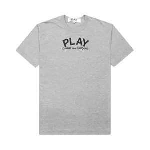 Play Comme Des Garcon Small Text T-shirt - Grey
